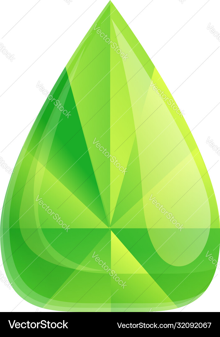 Luxury green gemstone icon cartoon style Vector Image