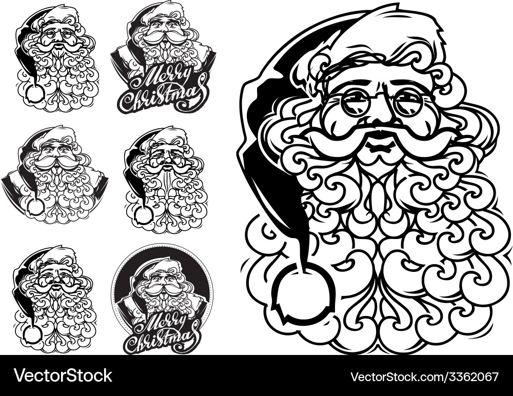 Santa claus hand drawn sketch Royalty Free Vector Image