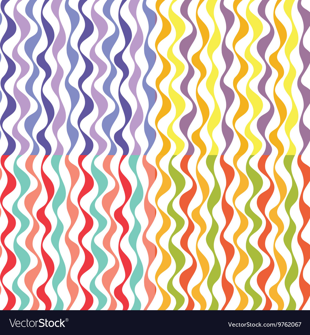 Set of seamless simple wave patterns Royalty Free Vector