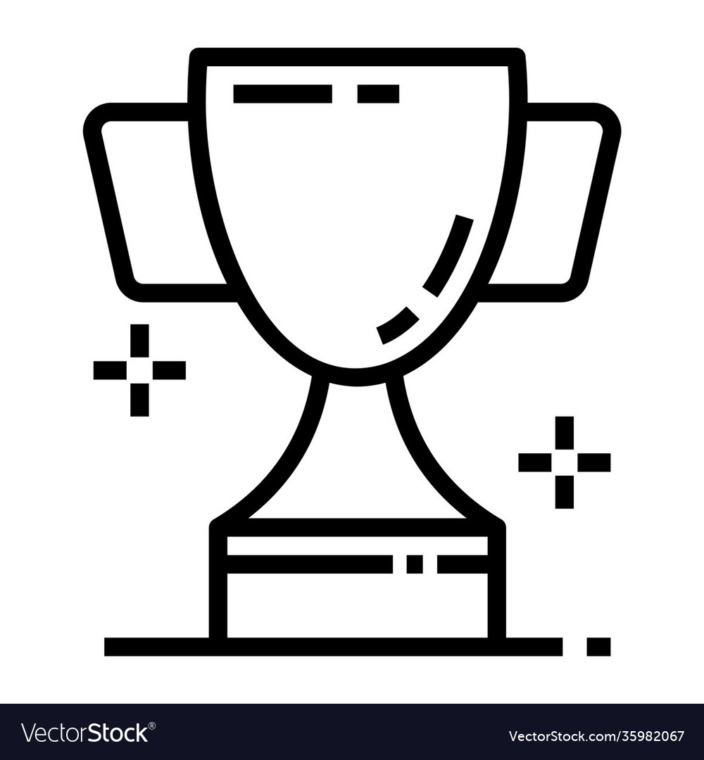Winner trophy Royalty Free Vector Image - VectorStock