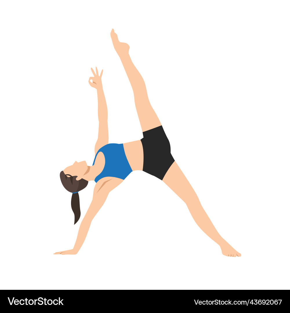 Woman doing side plank with leg lift exercise Vector Image