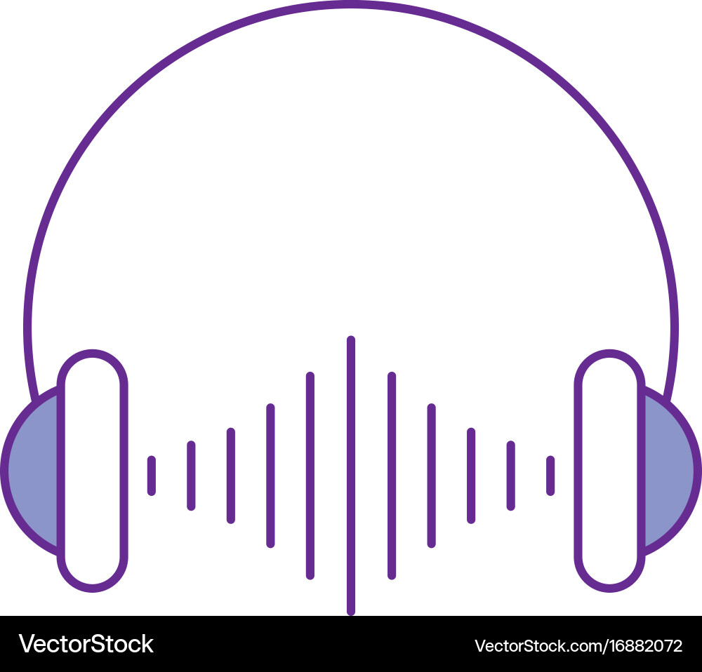 Audio earphones isolated icon Royalty Free Vector Image