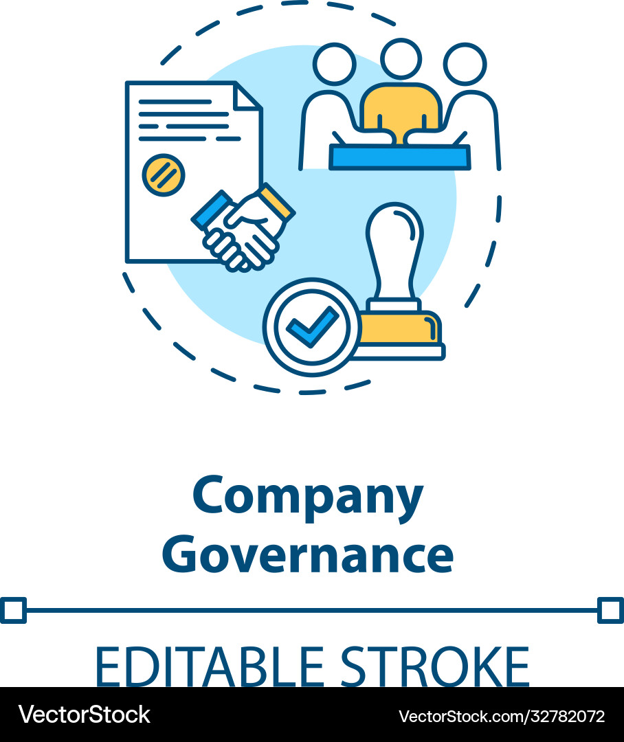 Company governance concept icon Royalty Free Vector Image