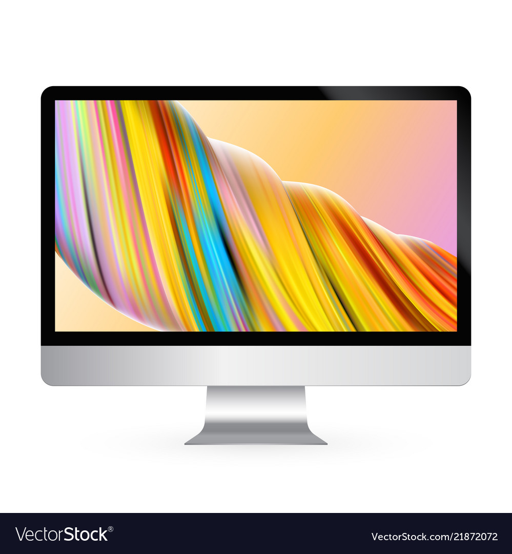 Computer display color screen model Royalty Free Vector