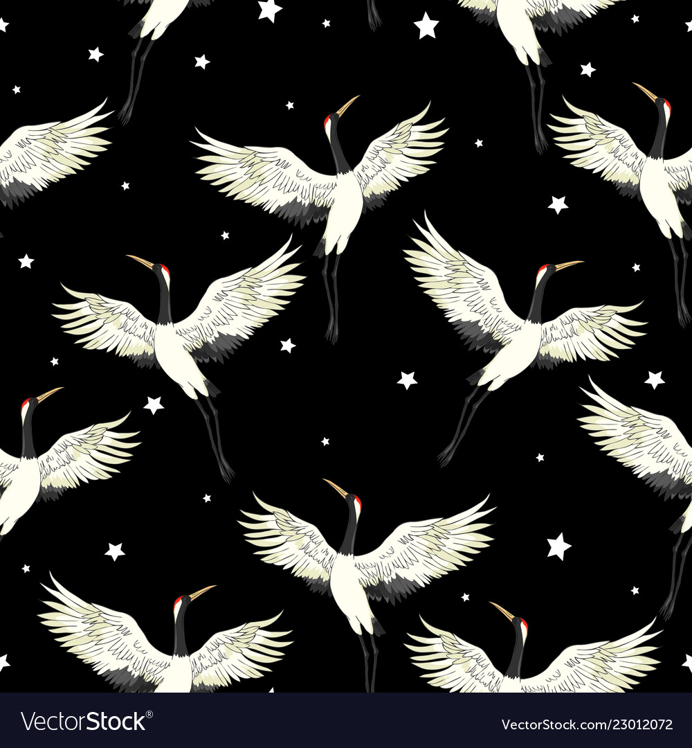 Crane pattern Royalty Free Vector Image - VectorStock