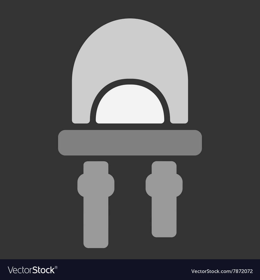 Led icon small flat Royalty Free Vector Image - VectorStock