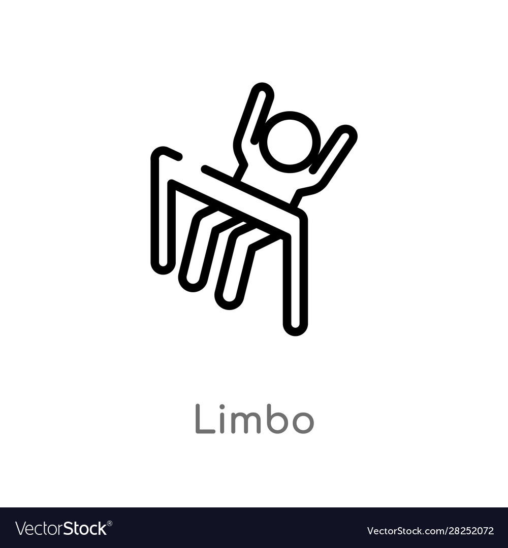 Outline limbo icon isolated black simple line Vector Image