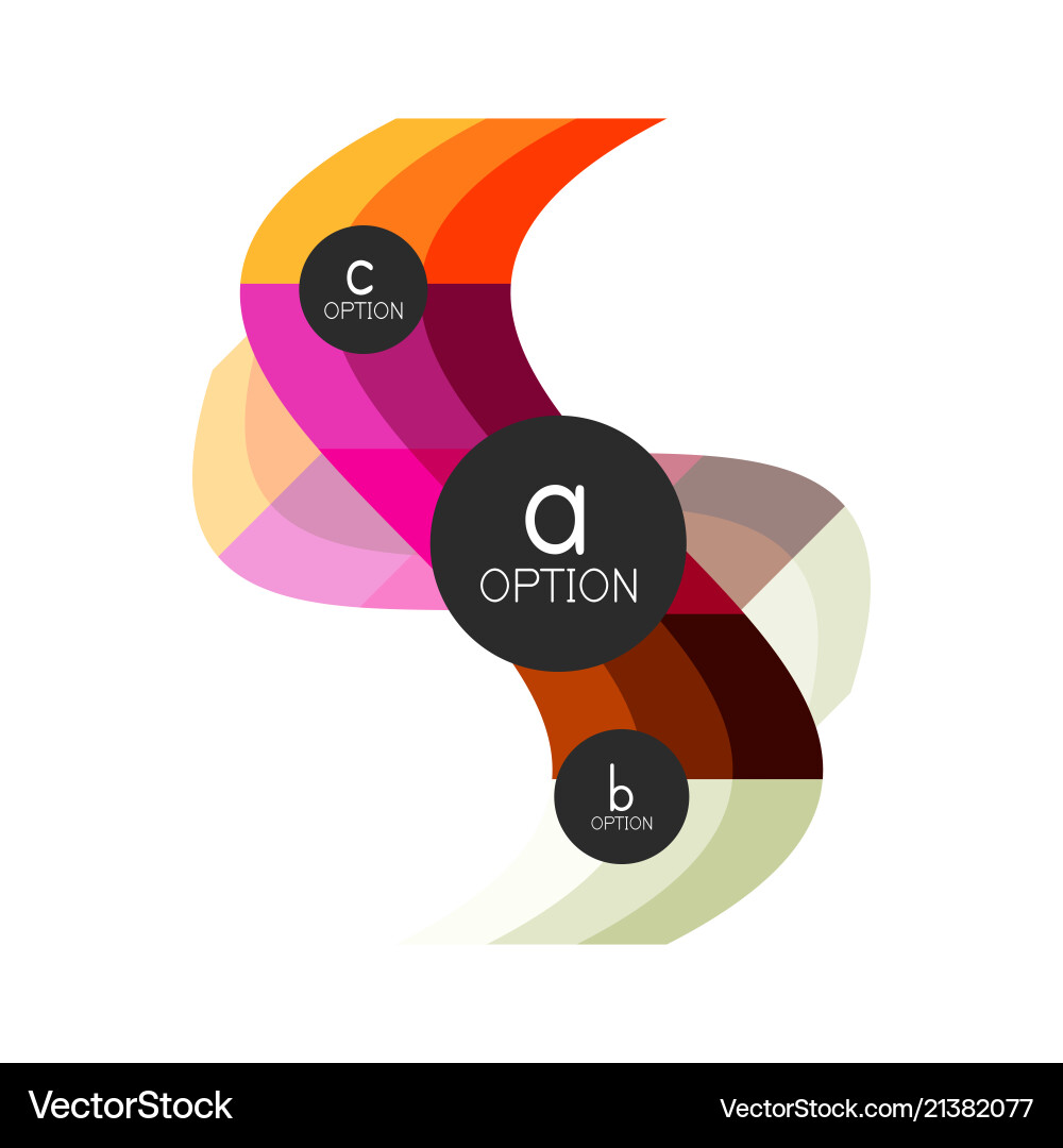 Abstract colorful geometric option infographics Vector Image