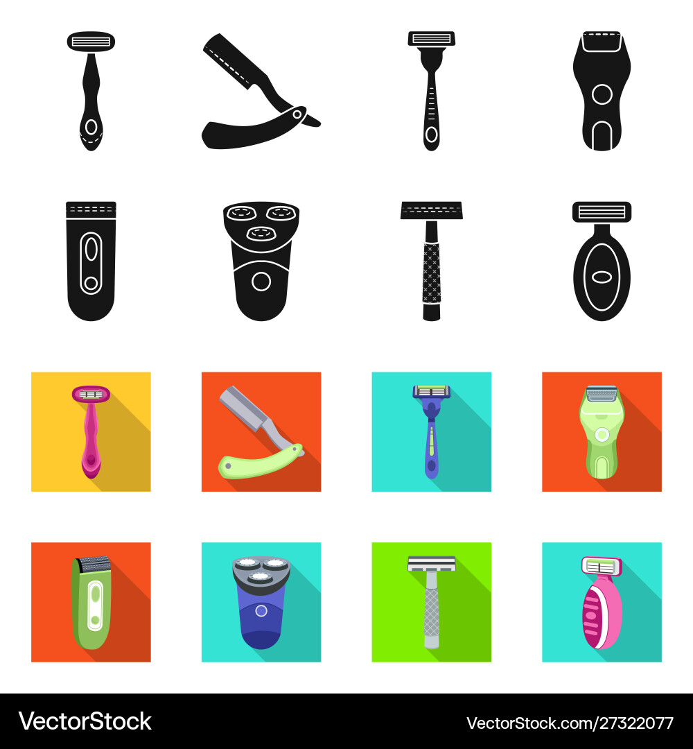 Design shaving and hygiene logo set Royalty Free Vector