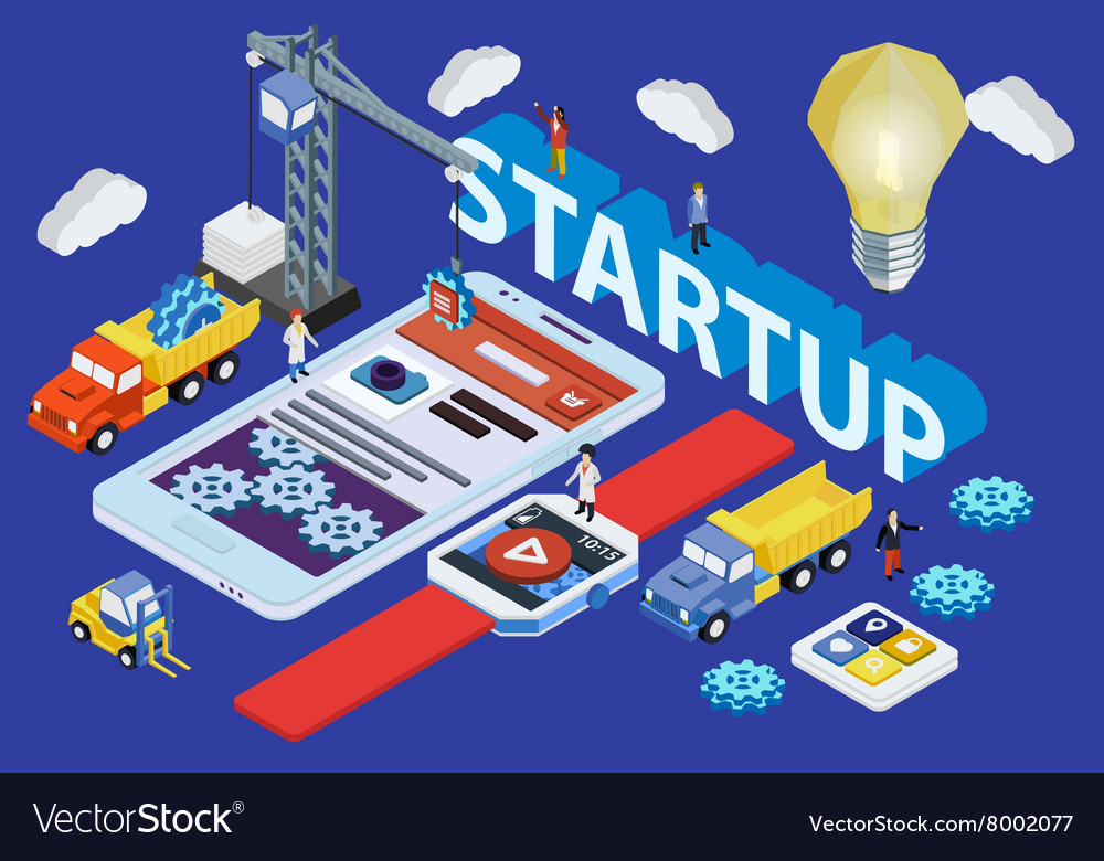Mobile app development Royalty Free Vector Image