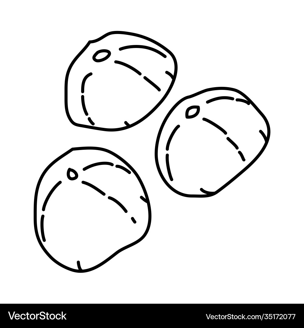 Mochi icon doodle hand drawn or outline style Vector Image