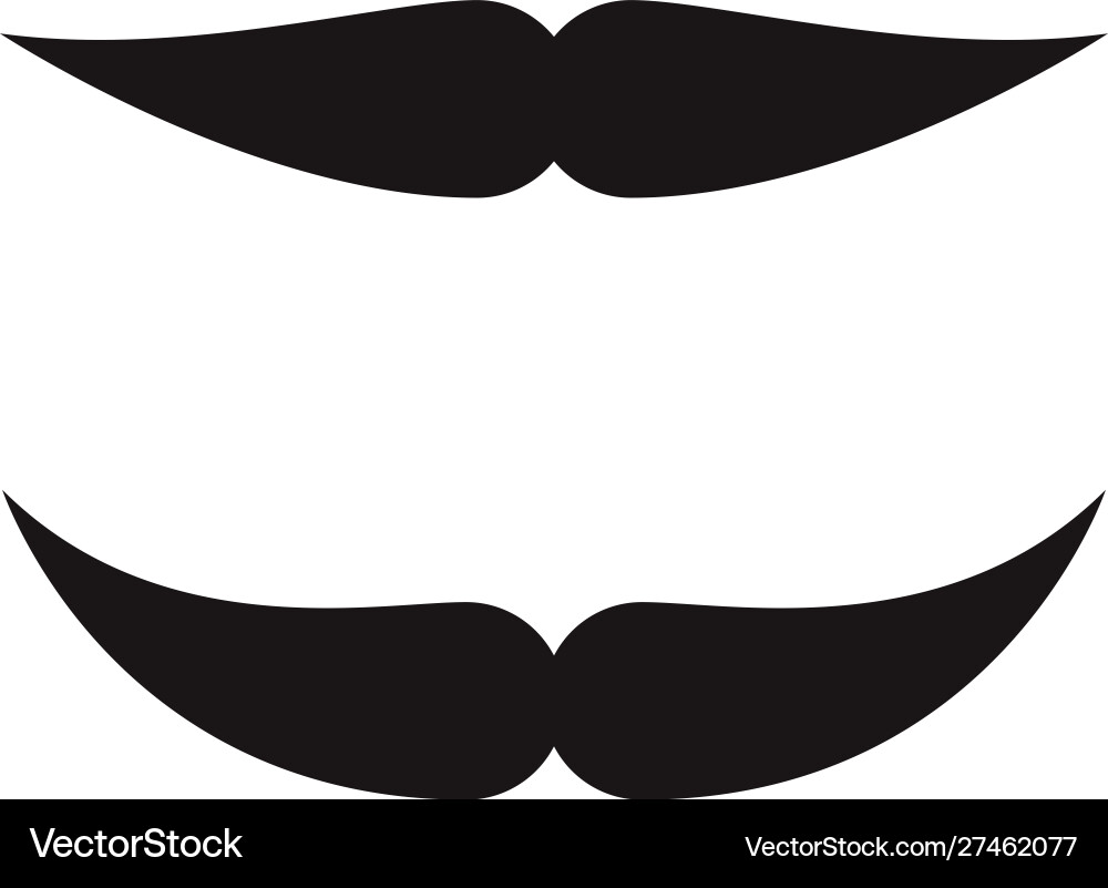 Mustache icon logo template Royalty Free Vector Image