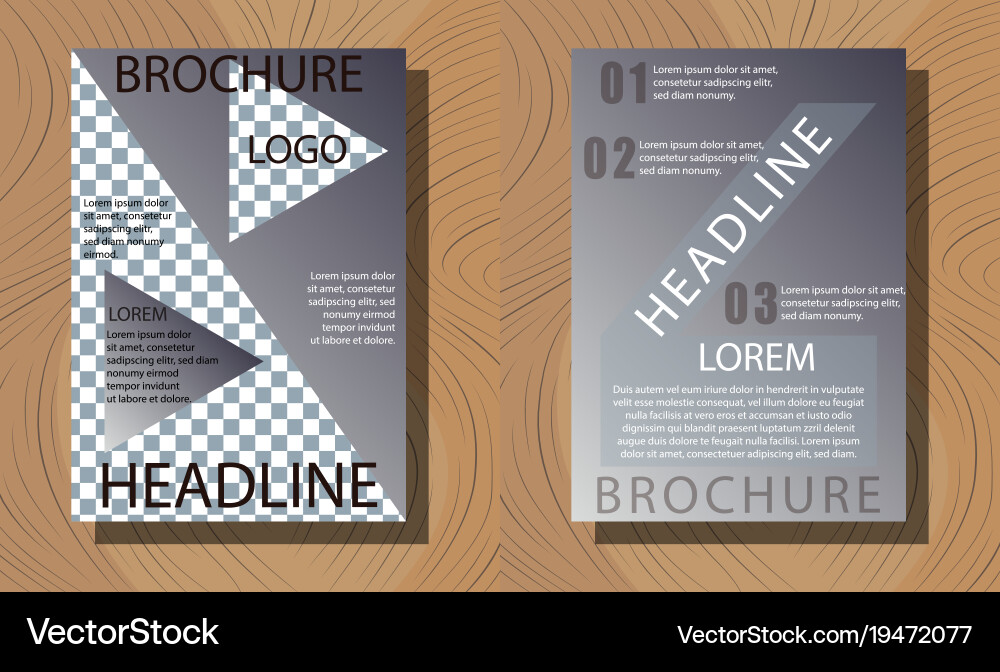 Set of brochure flyer design layout template size Vector Image