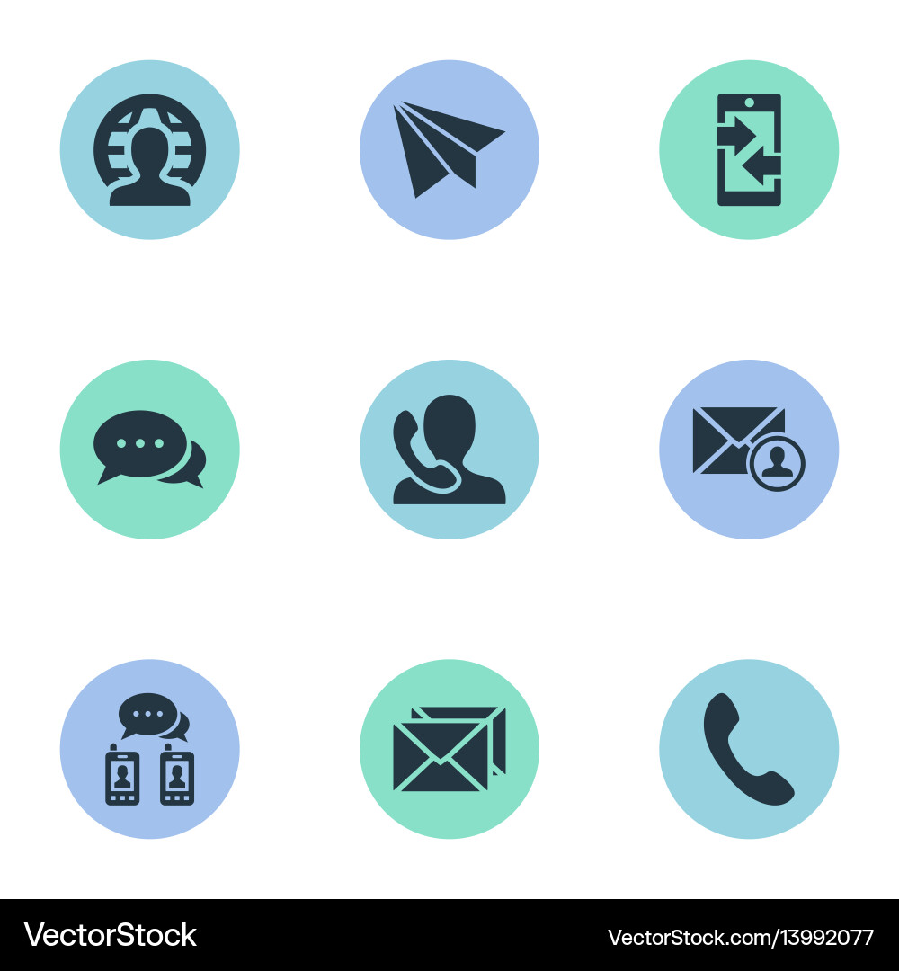 Set of simple connect icons Royalty Free Vector Image