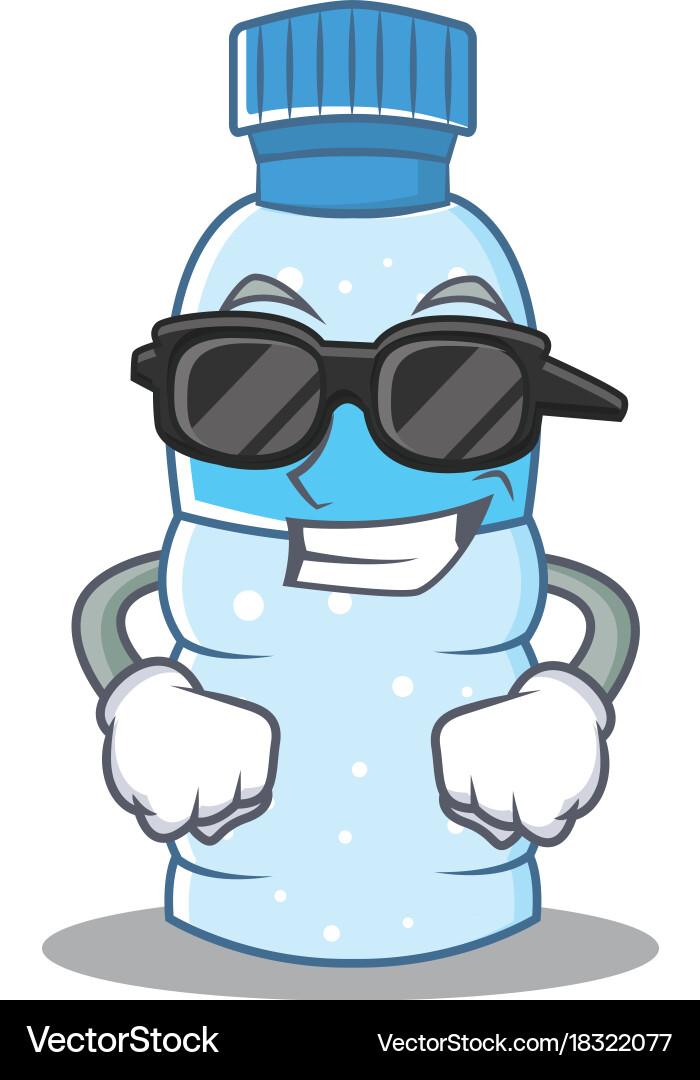 Super cool bottle character cartoon style Vector Image