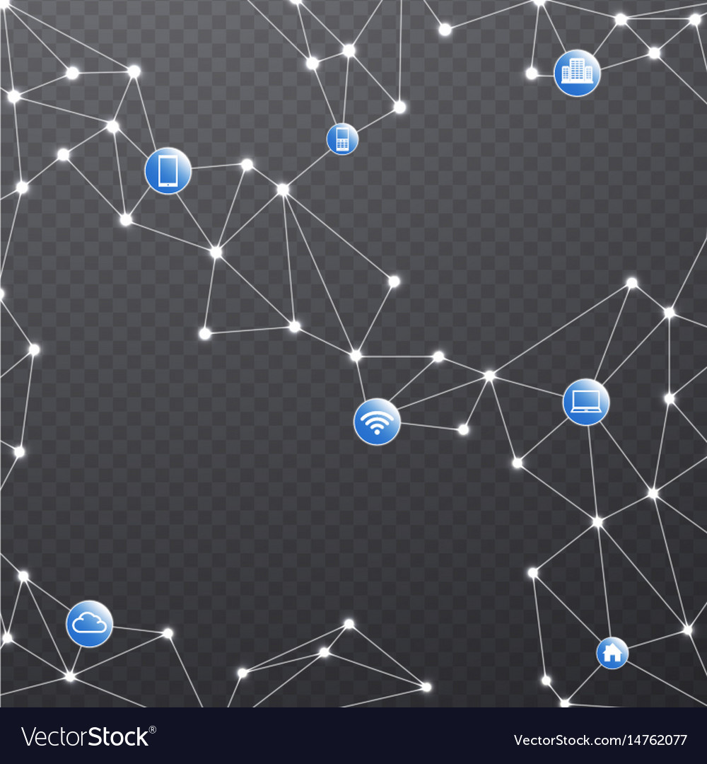 Wireless communication network Royalty Free Vector Image