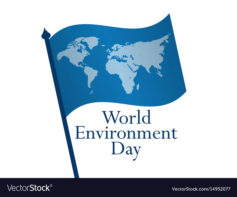 World environment day 5th june flag with Vector Image