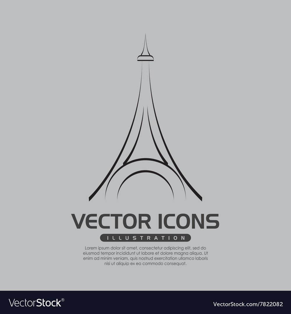 Eiffel tower design Royalty Free Vector Image - VectorStock