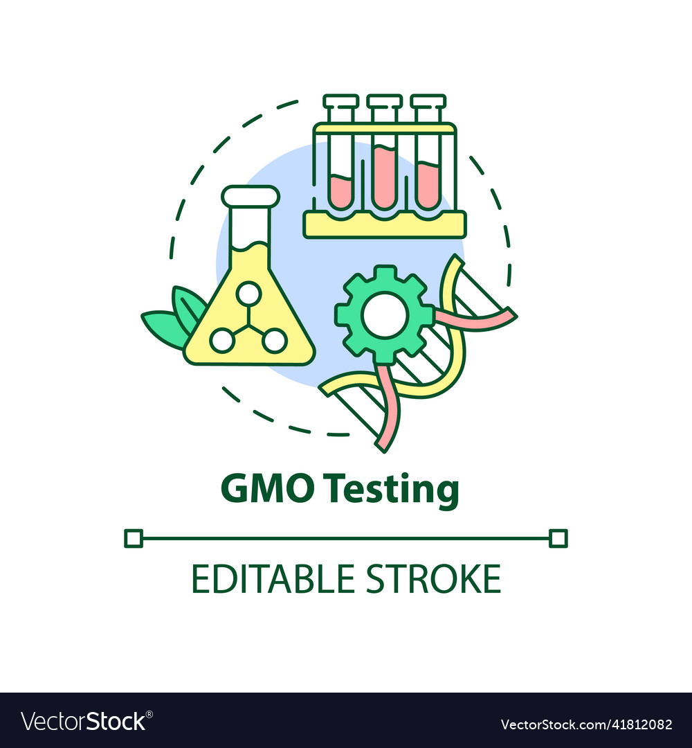 Gmo testing concept icon Royalty Free Vector Image