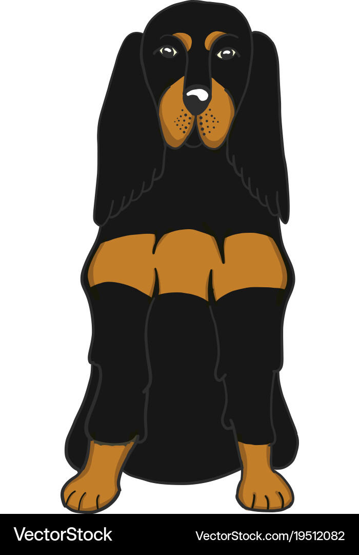 Gordon setter cartoon dog icon Royalty Free Vector Image