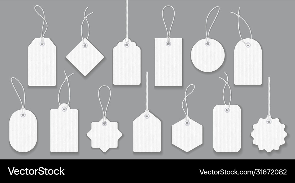 Price tag collection paper labels set Royalty Free Vector