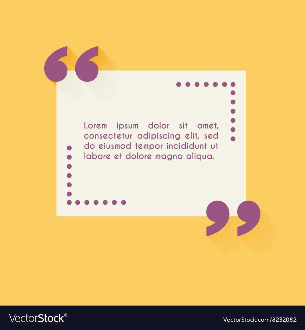 Quote blank template design elements circle Vector Image