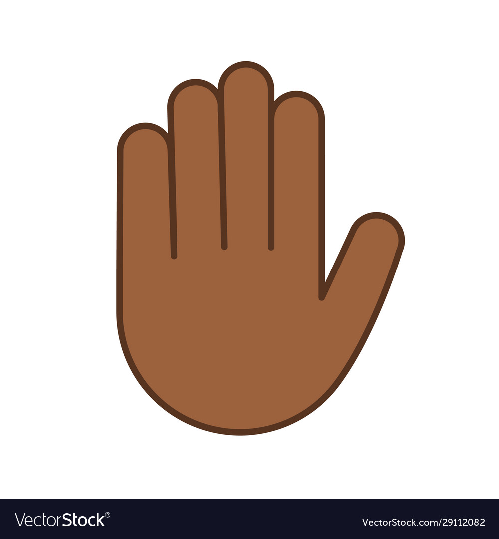 Raised hand color icon Royalty Free Vector Image