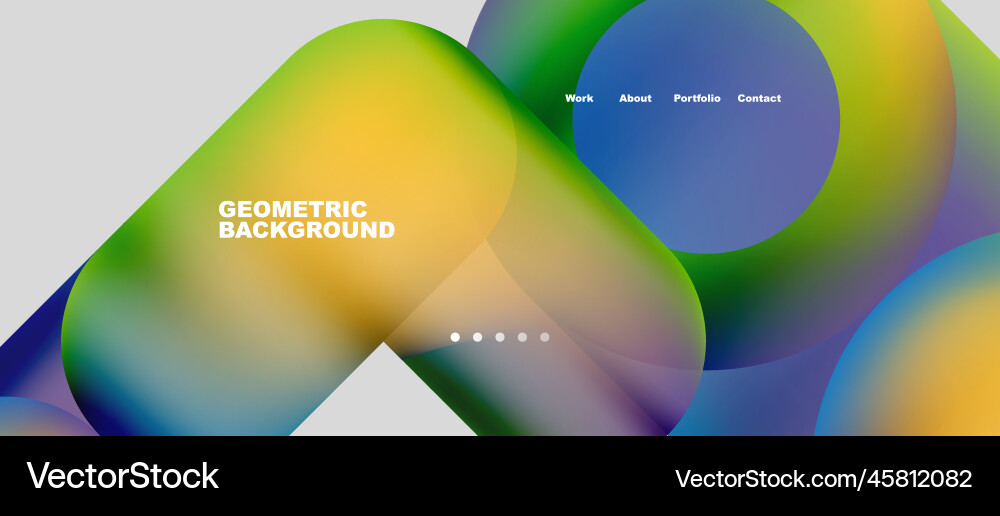 Round shapes and circles with liquid gradients Vector Image