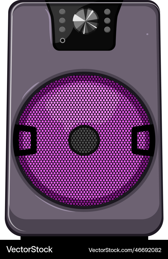 Stereo partybox sound cartoon Royalty Free Vector Image