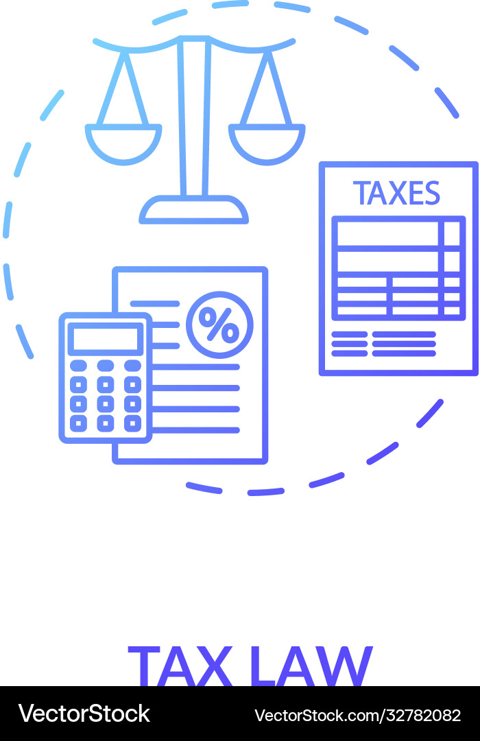 Tax law concept icon Royalty Free Vector Image