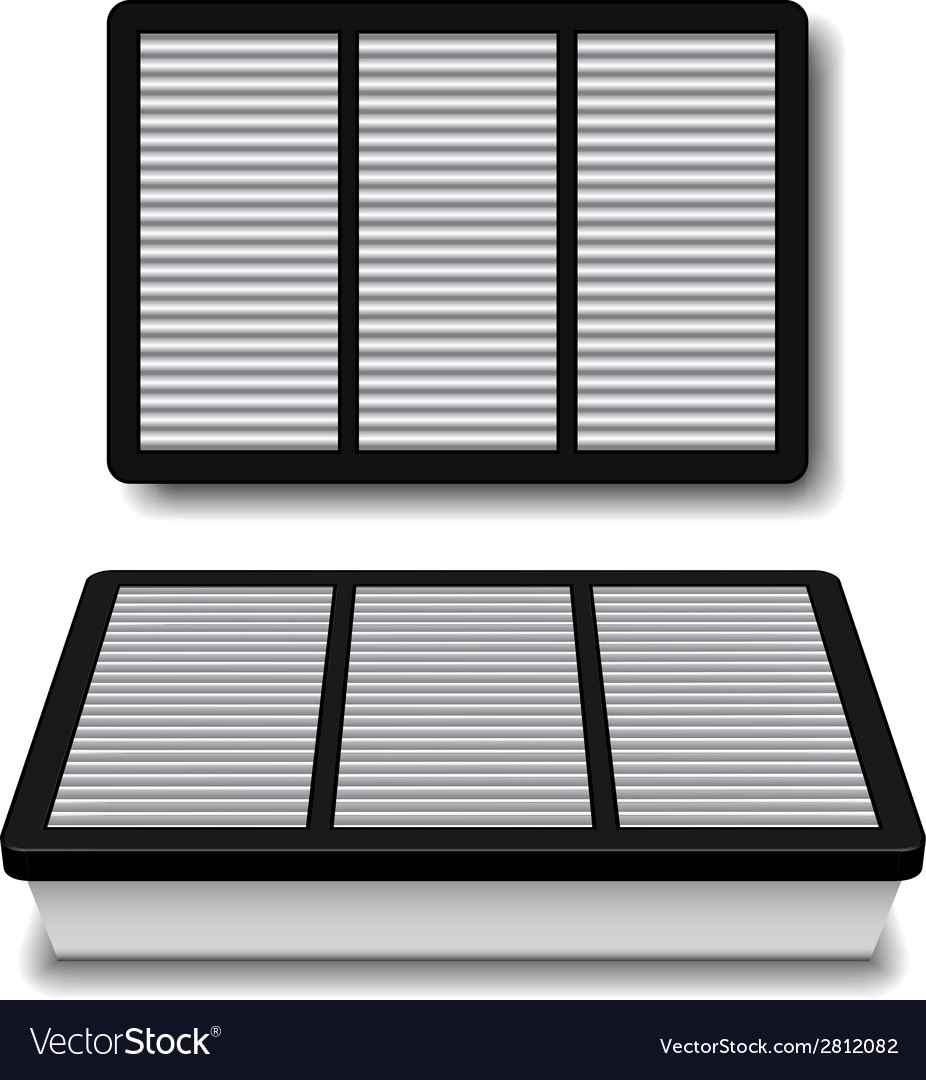 White air filter Royalty Free Vector Image - VectorStock