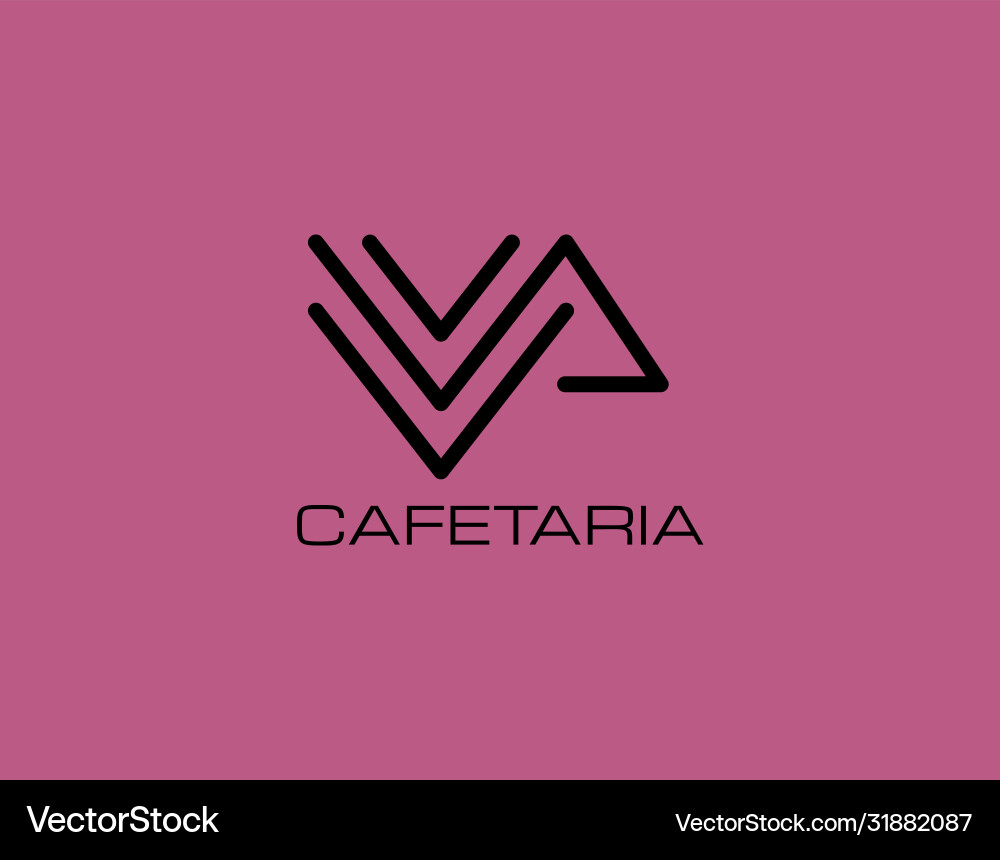 Abstract logo coffee shop with a hidden Royalty Free Vector