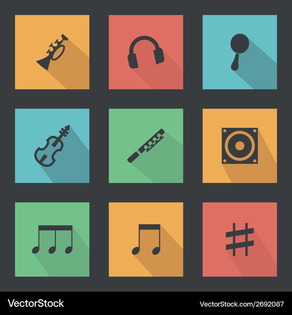 Abstract music objects on a special background Vector Image
