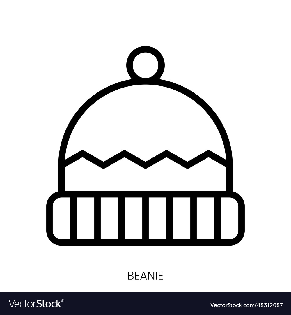 Beanie icon line art style design isolated Vector Image