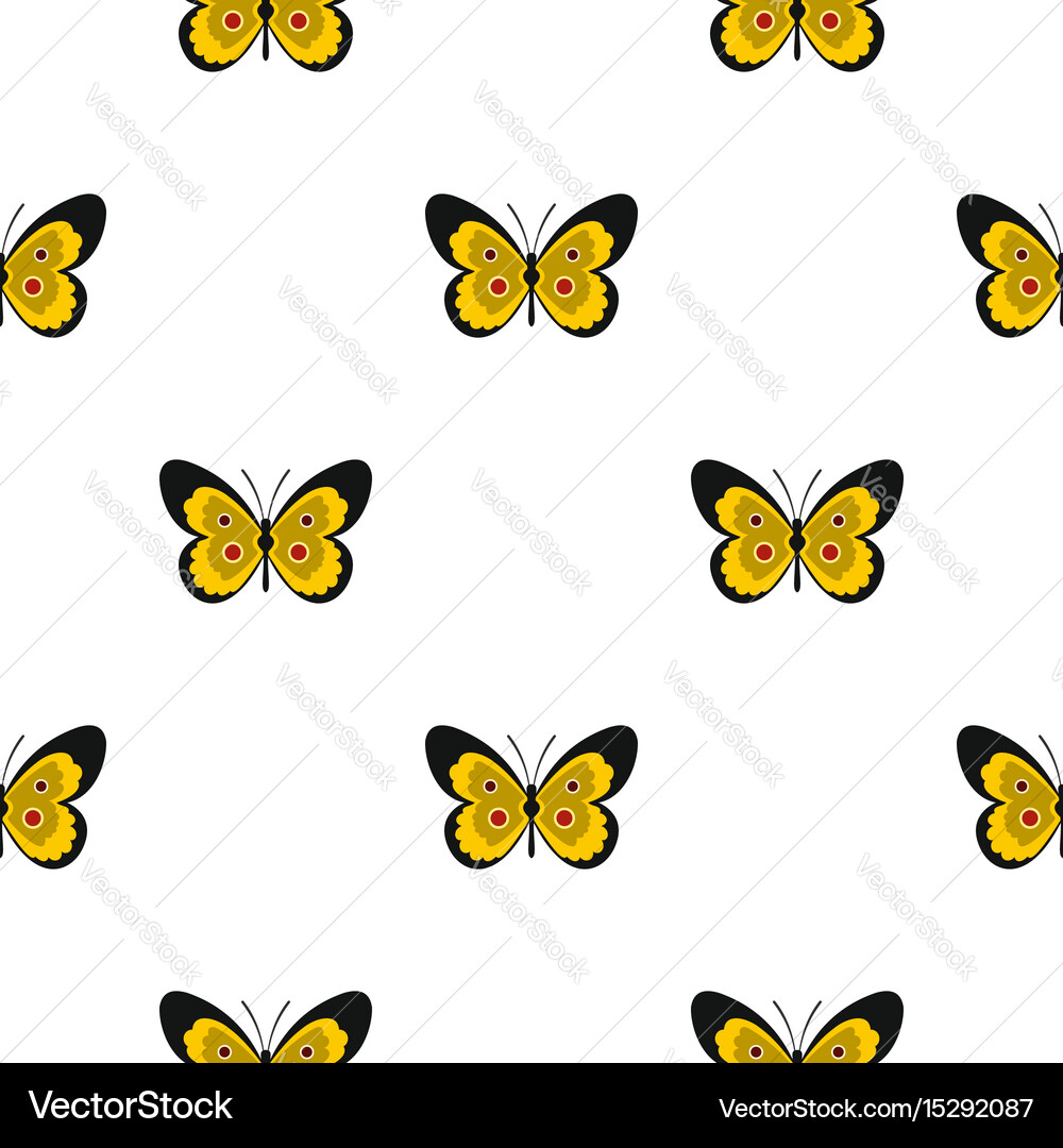 Butterfly pattern flat Royalty Free Vector Image