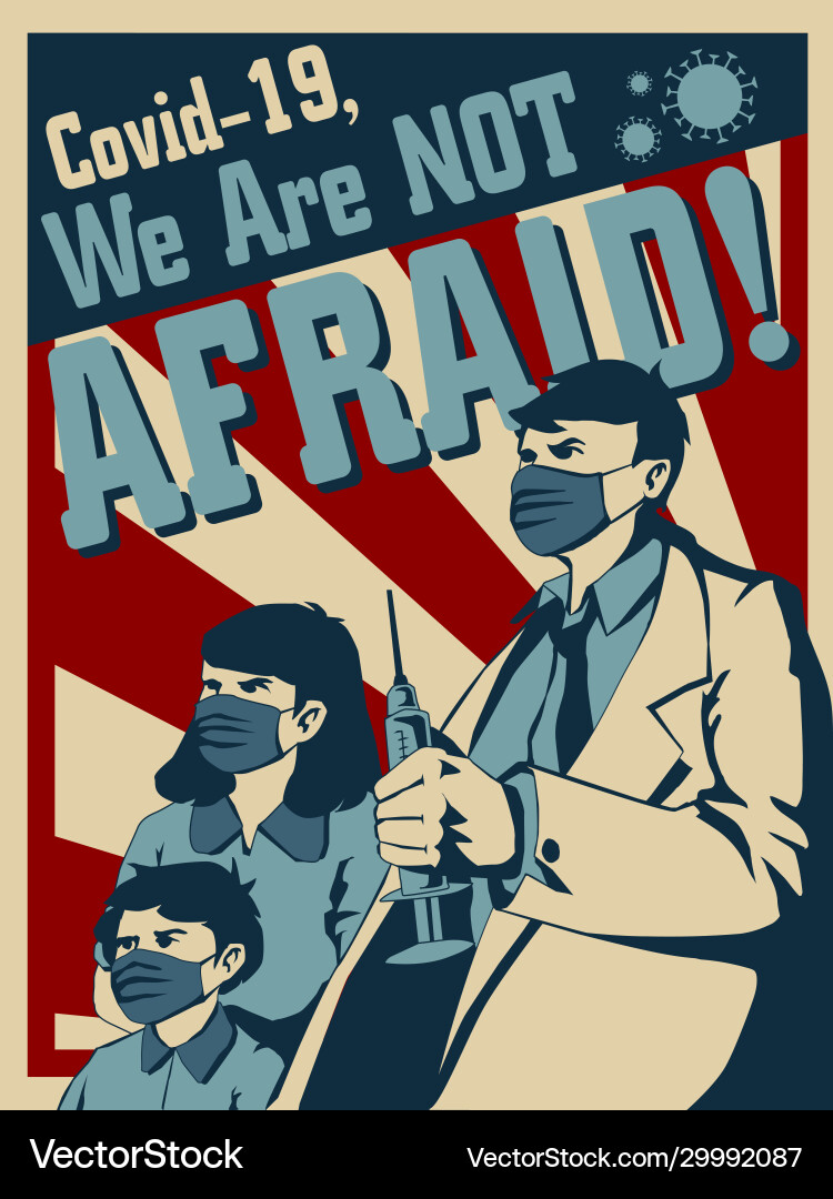 Coronavirus covid19-19 propaganda poster Vector Image
