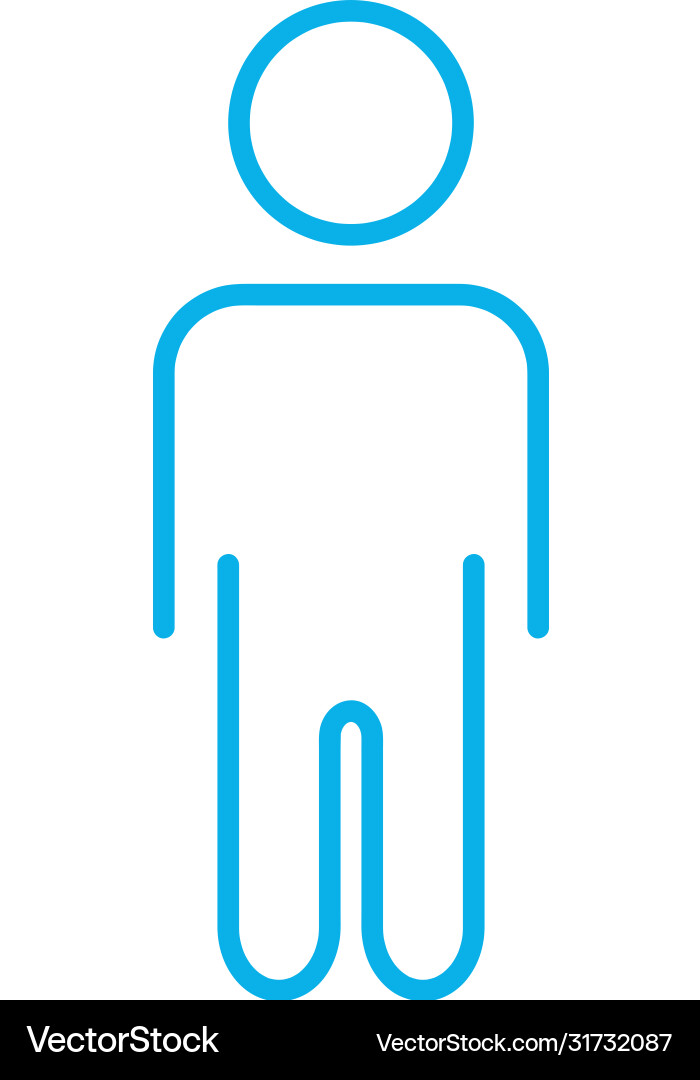 Human person figure isolated icon Royalty Free Vector Image