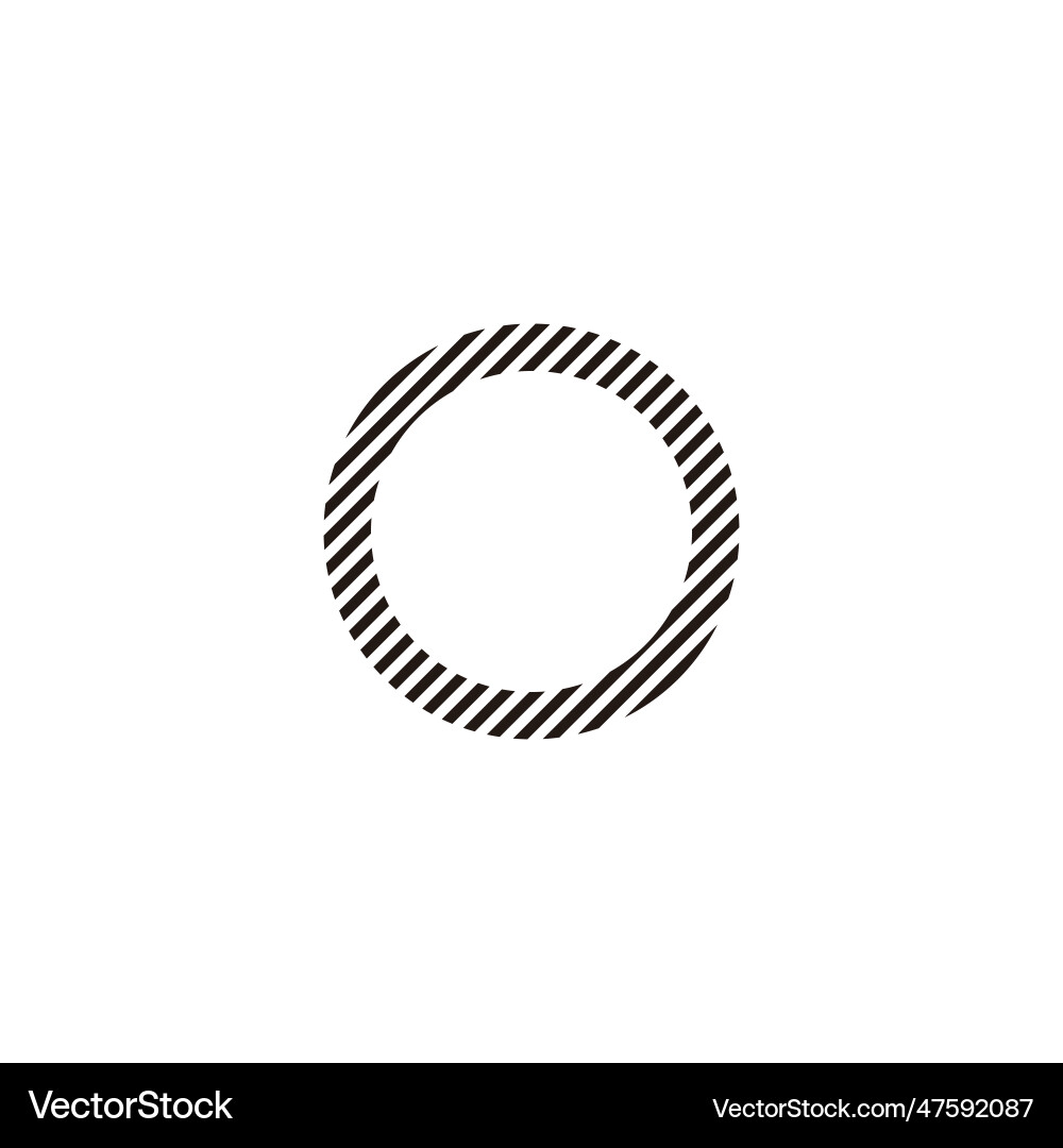 Letter o lines unique geometric symbol simple logo