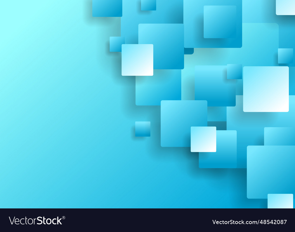 Light Blue Abstract Tech Squares Background Vector Image