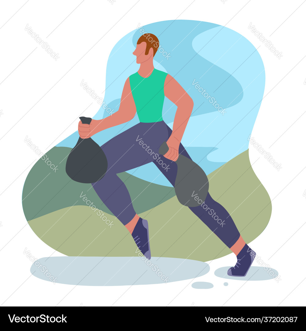 Plogging environmental movement healthy lifestyle Vector Image