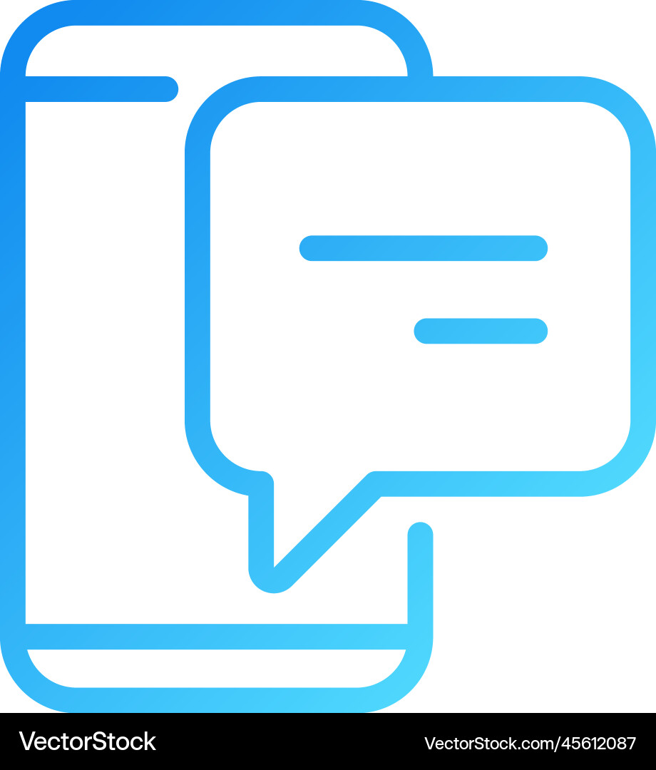 Smartphone with speech bubble pixel perfect Vector Image