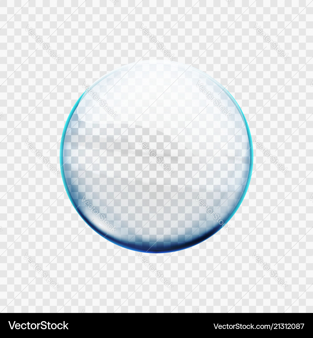 Stock glass transparent sphere Royalty Free Vector Image