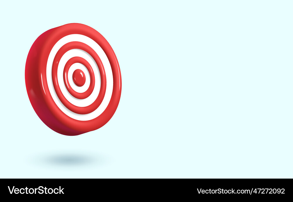 3d target banner place for text business Vector Image