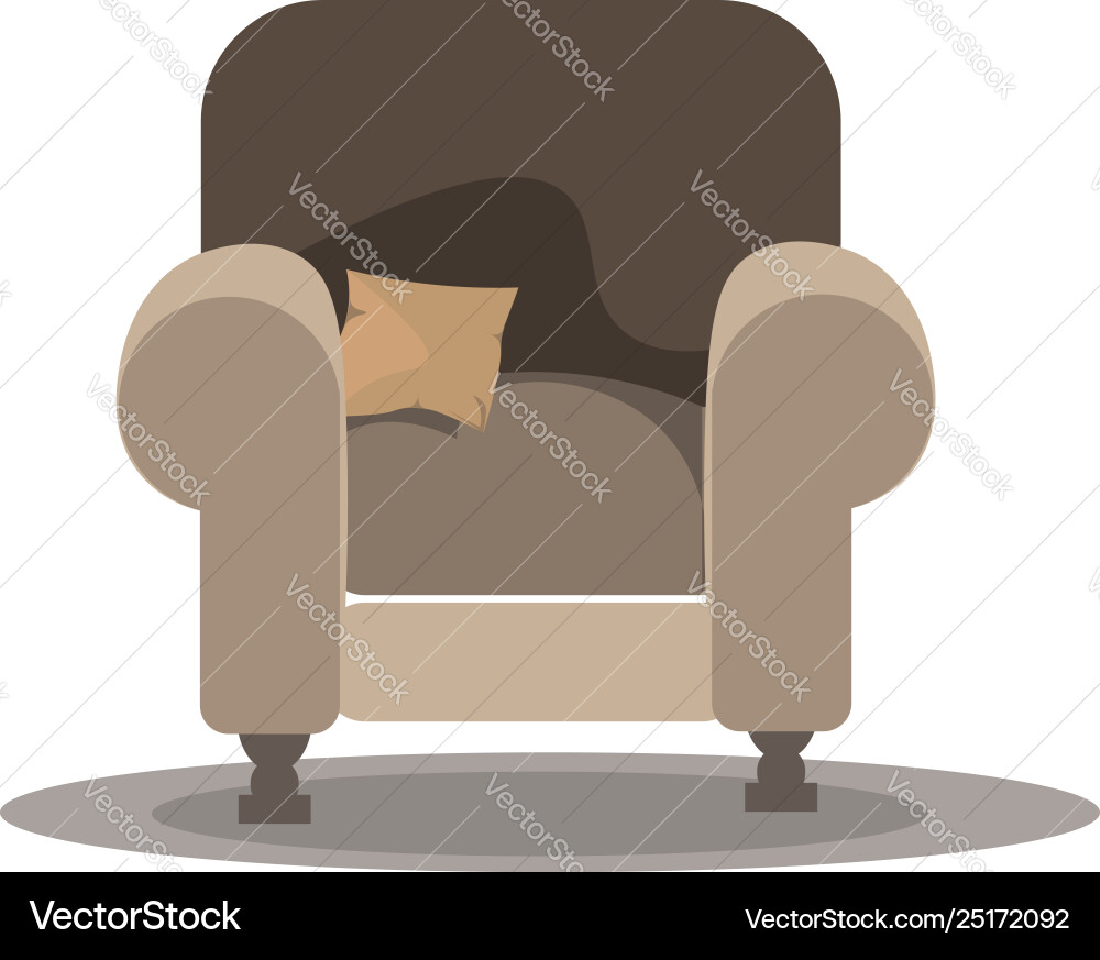 A comfortable arm chair or color Royalty Free Vector Image