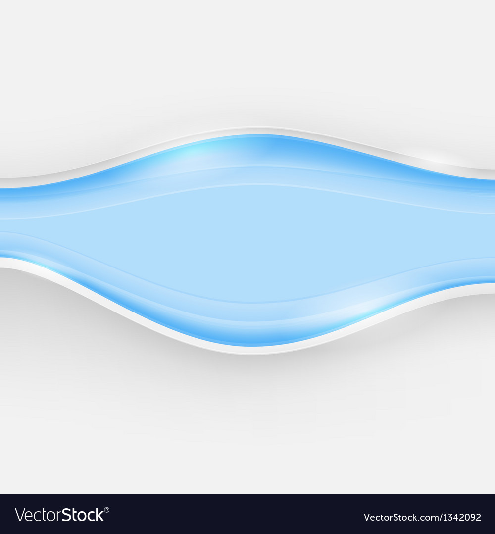 Abstract Background Blue Wave Glass Or Water Vector Image