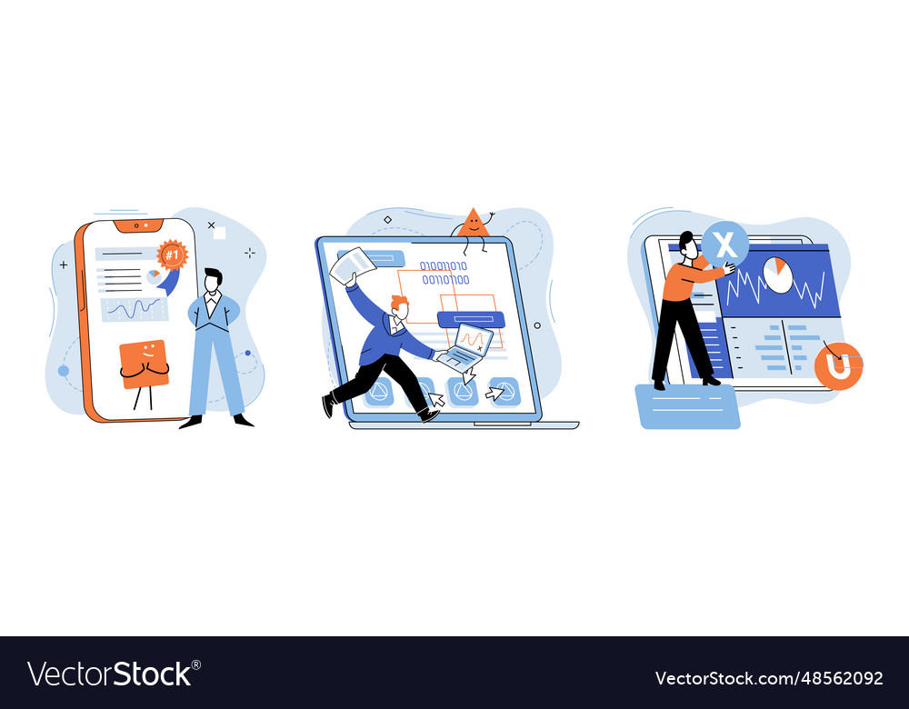 Application Testing Metaphor Royalty Free Vector Image