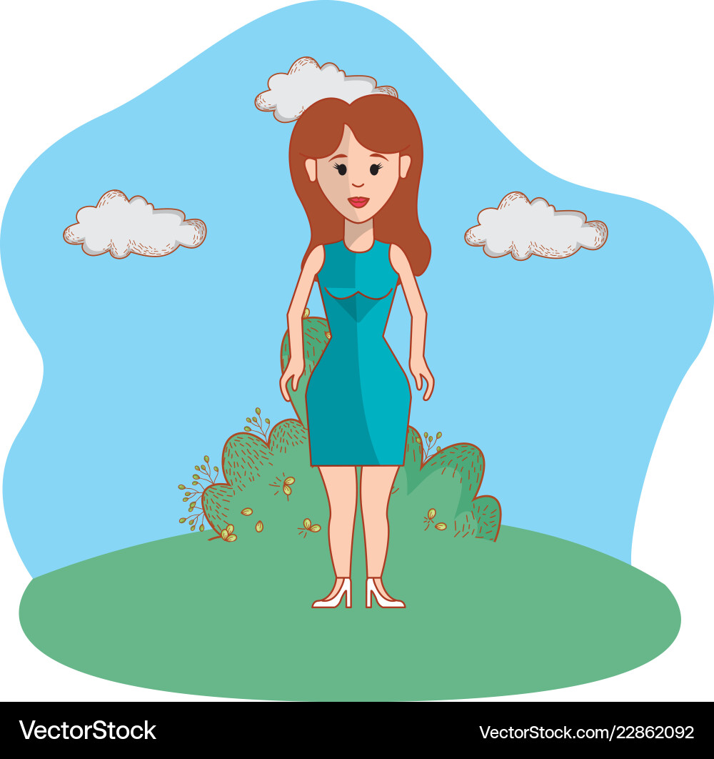 Cartoon woman design Royalty Free Vector Image