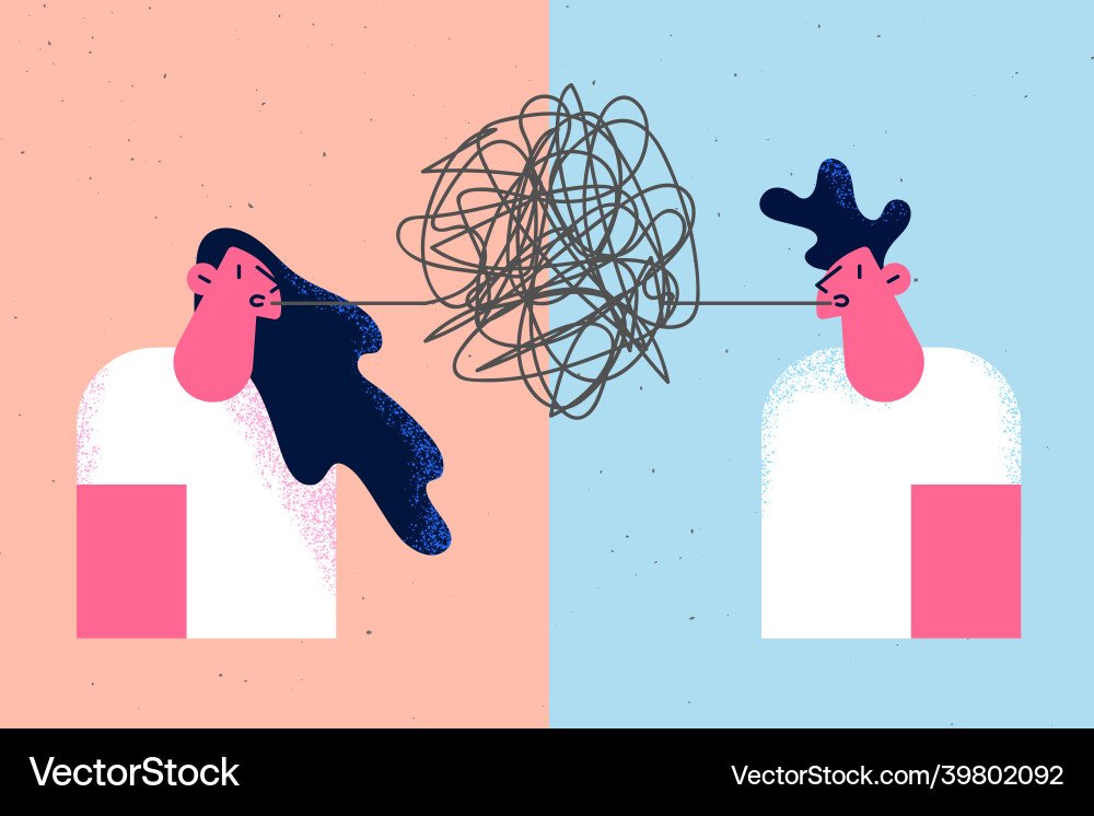 Connection between female and male concept Vector Image