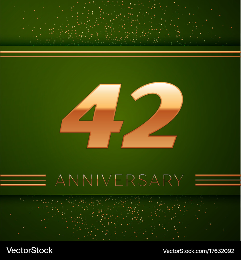 Forty two years anniversary celebration logotype Vector Image