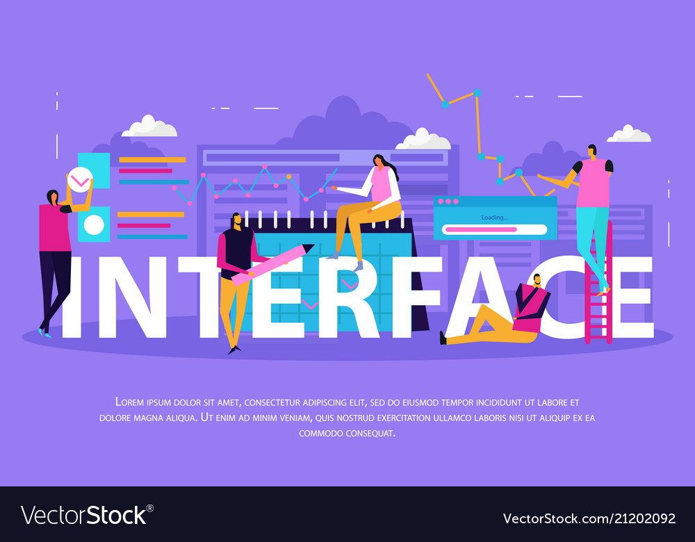 Interface for people background Royalty Free Vector Image